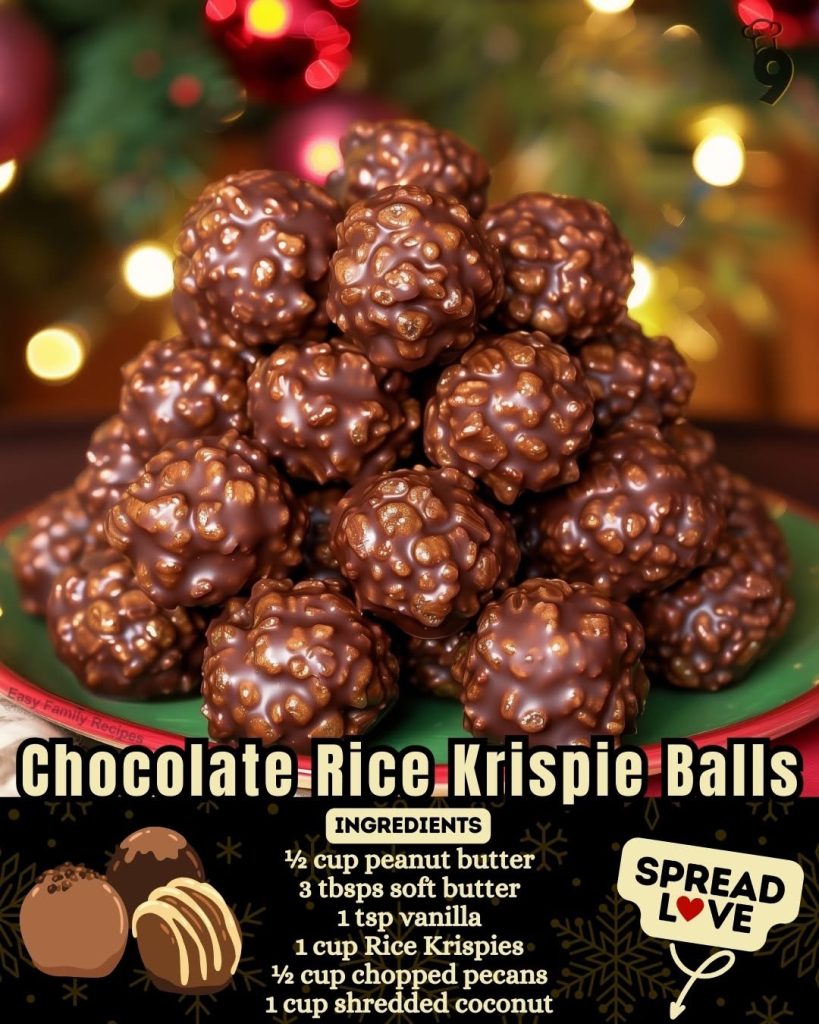 Christmas Chocolate Rice Krispie Balls – Easy Cooking